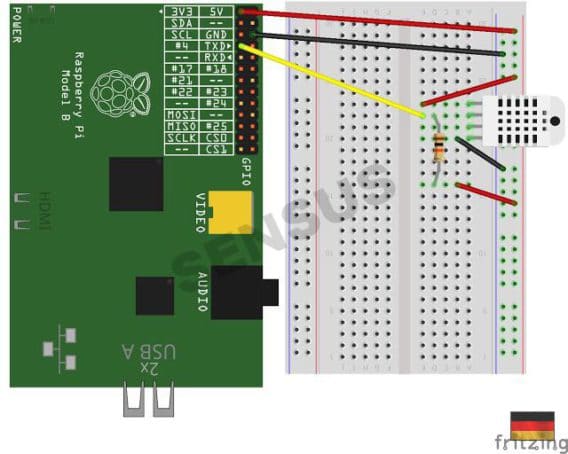 DHT22 Komplett Starter Set Kit Temperatur Sensor Arduino Raspberry ...