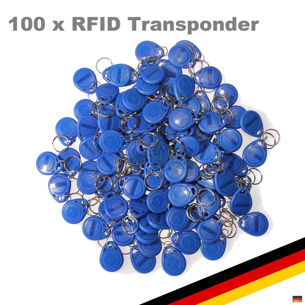 100 RFID Transponder Code Schloss Keyfob Key 125 Khz Schlüsselanhänger ...