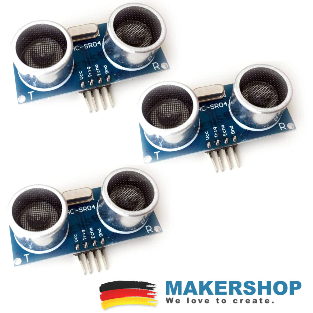 3 x HC-SR04 Ultraschall Sensor – MAKERSHOP.DE