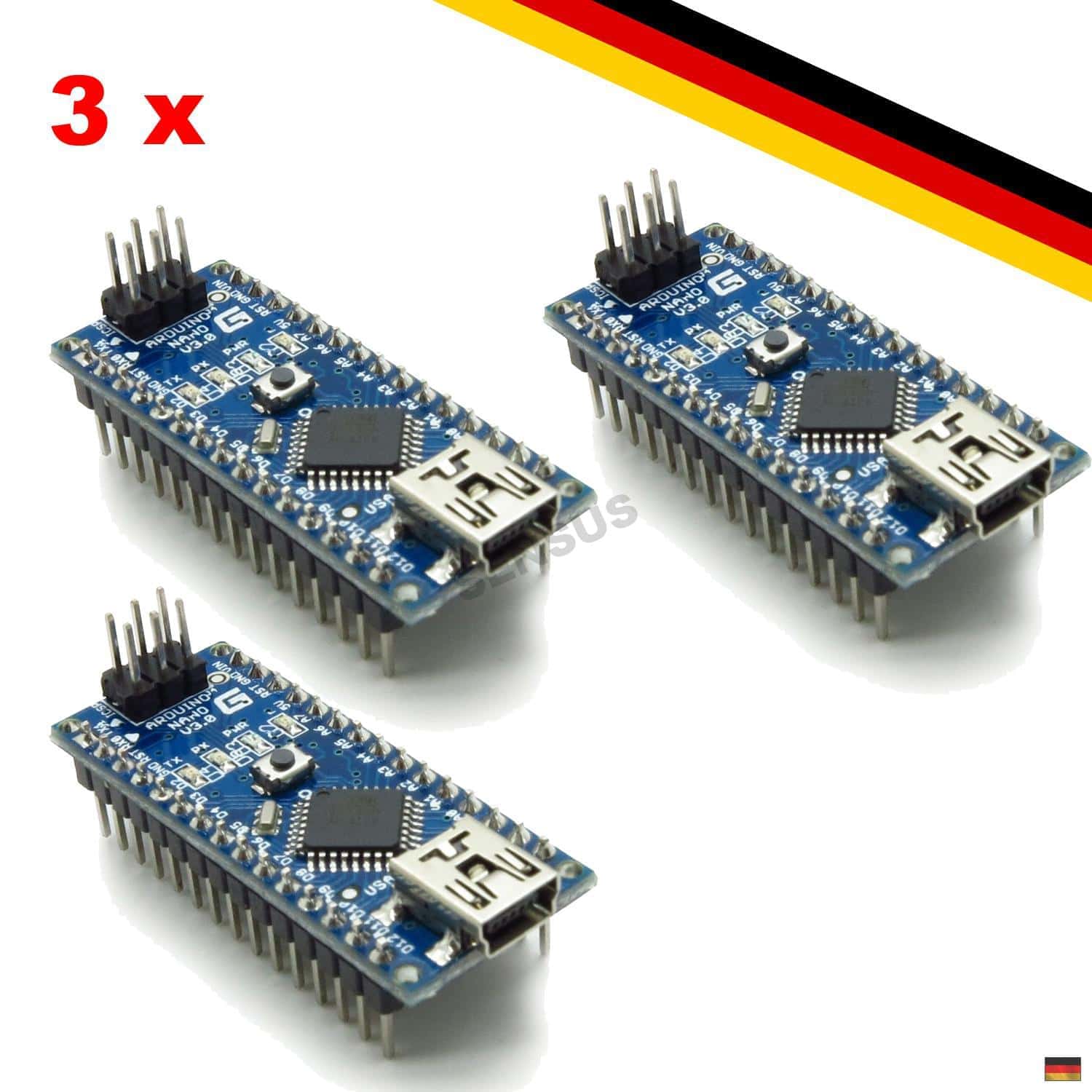 3x Nano Atmega328 V3 1 Board Arduino Kompatibel 5v Ch340g Usb Chip