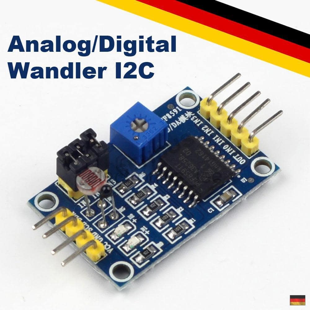 I2C Digital/Analog AD-Wandler PCF8591 4-Kanal ADC DAC 8-Bit Arduino ...
