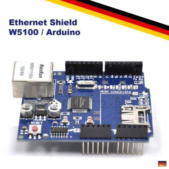 W5100 Ethernet LAN Netzwerk Shield für Arduino UNO MEGA2560 WizNet RJ45 ...