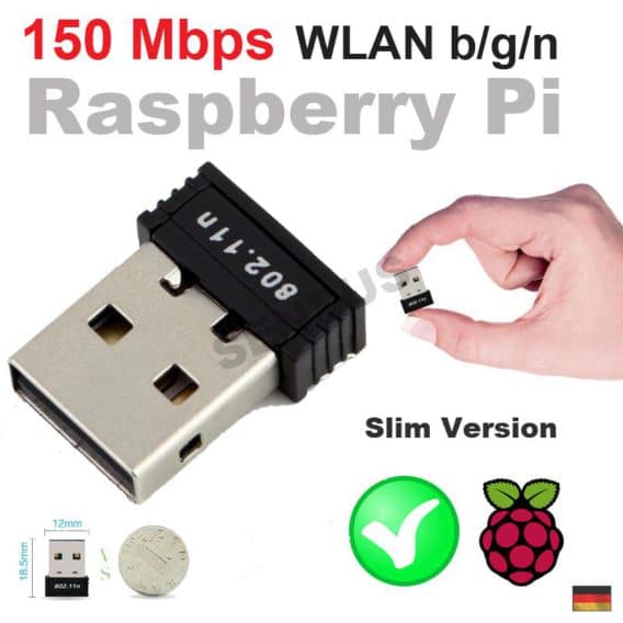 WLAN 150Mbit USB Stick WIFI Antenne Adapter Raspberry Pi 3 4 2 Zero ...