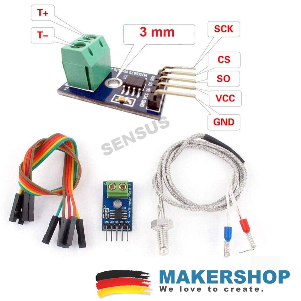 MAX6675 Modul K Typ Thermo-Element Temperatur-Fühler Sensor Arduino ...