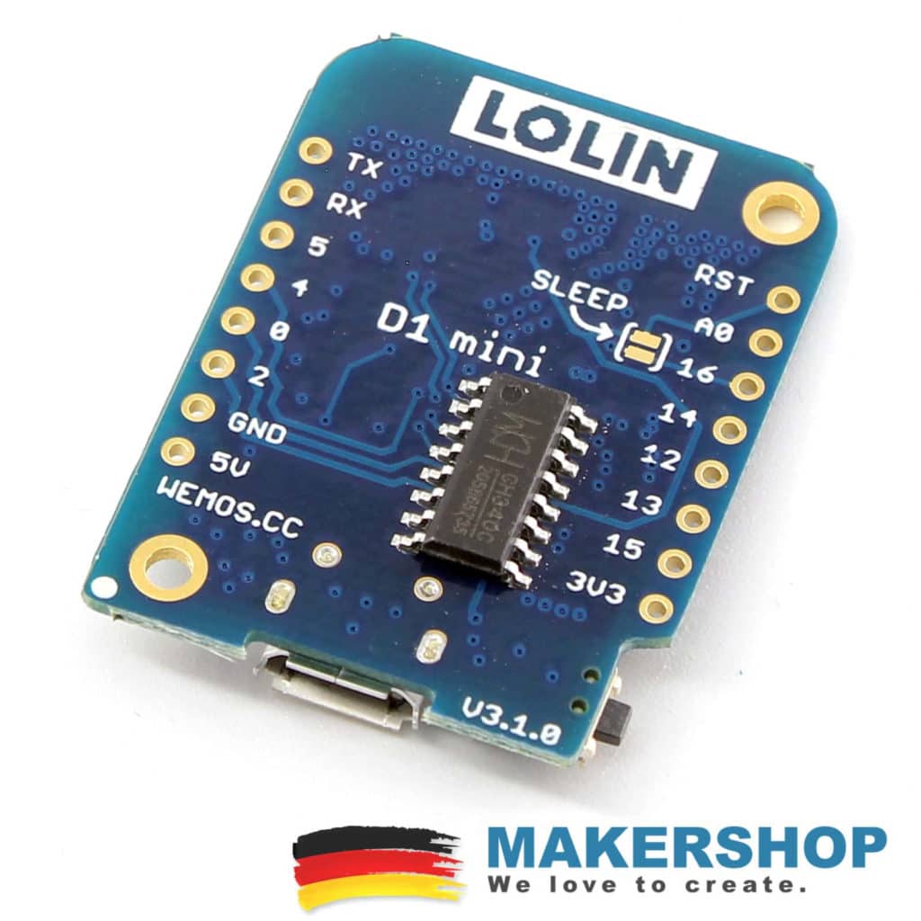 Original Lolin WeMos D1 Mini v4.0 – Arduino NodeMcu WIFI ESP8266 Dev Kit Board – MAKERSHOP.DE