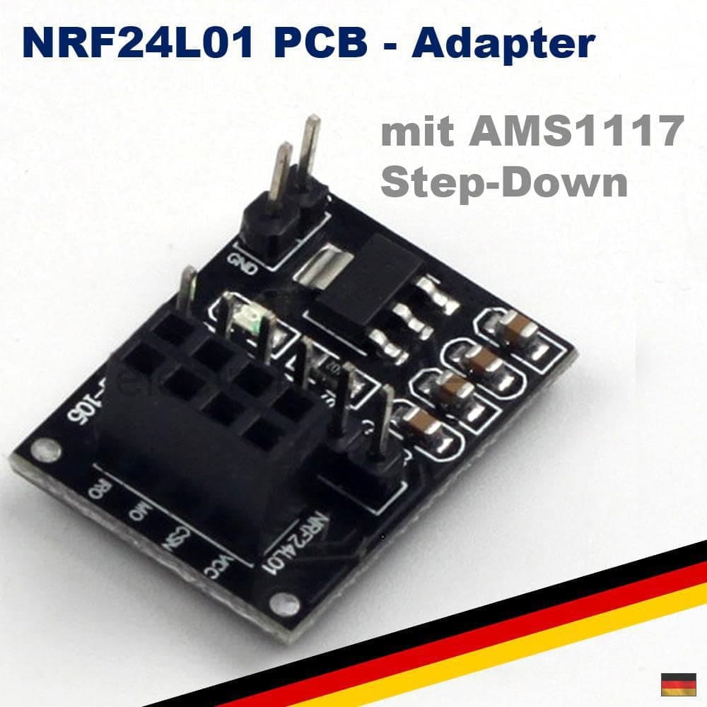 Nrf24l01 Pcb Adapter Breakout Board Breadboard Pinout Funk Modul Makershopde