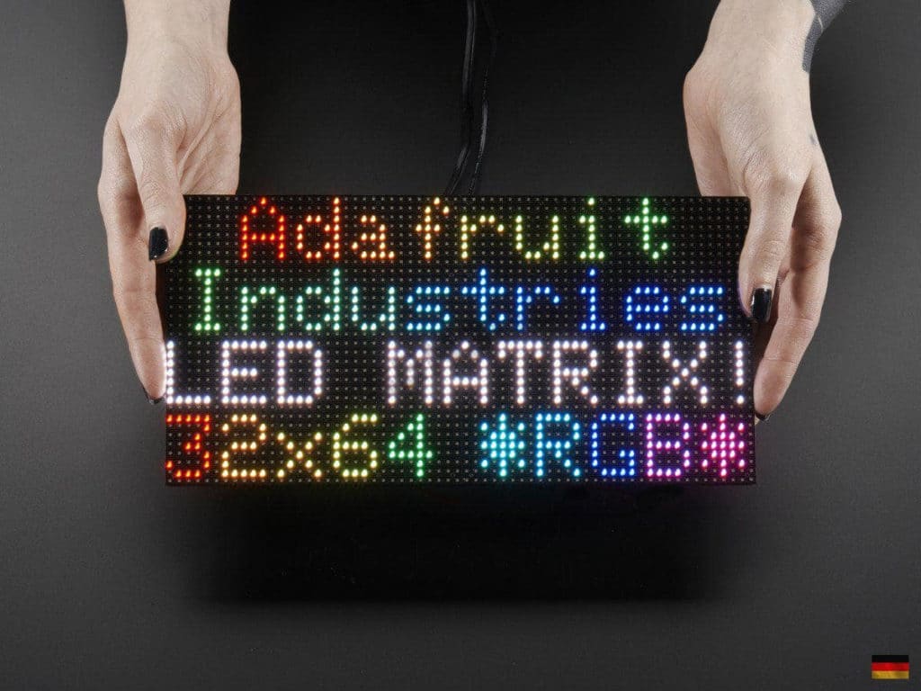 64×32 Full Color Rgb Panel Led Matrix P4 4mm Pitch Adafruit Raspberry