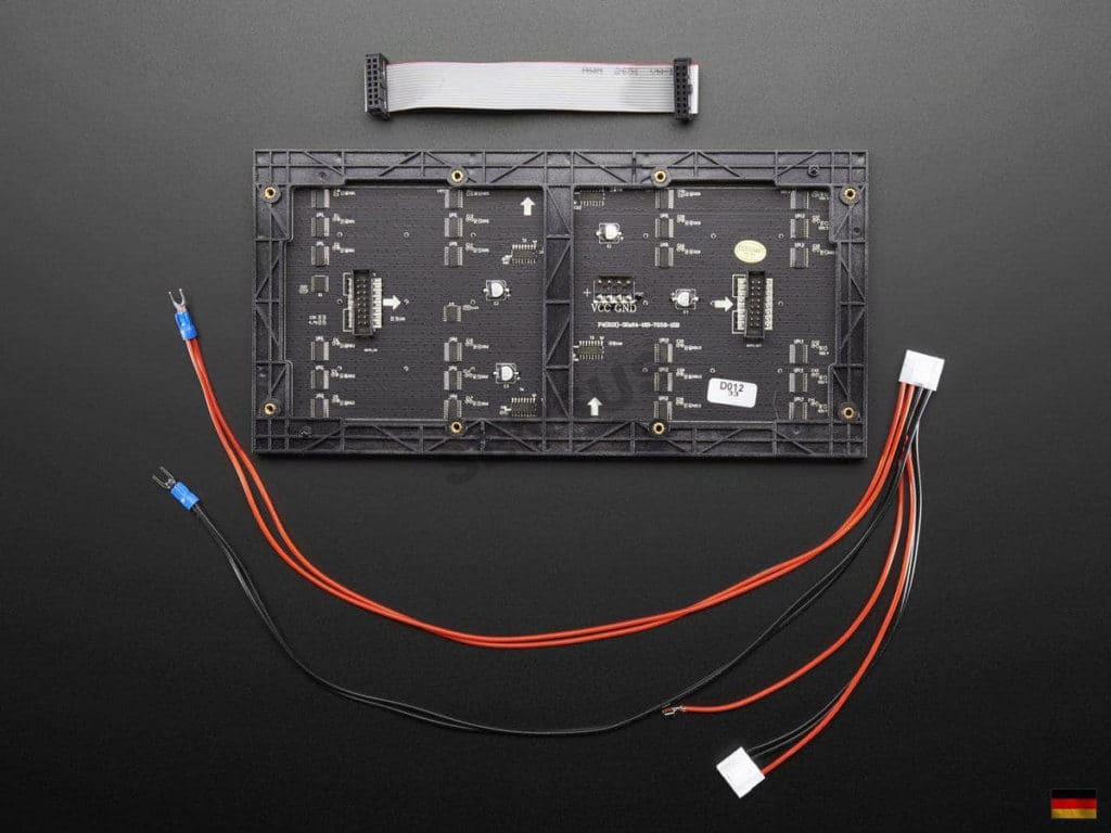 64×32 Full Color RGB Panel LED Matrix P4 4mm Pitch Adafruit Raspberry ...