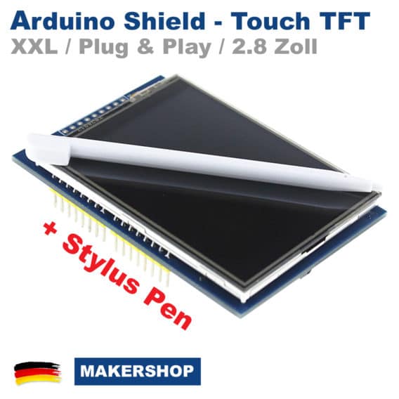 28” Touch Display Tft Lcd 28 Zoll Shield Für Arduino Uno R3 240×320 Ili9341 Makershopde