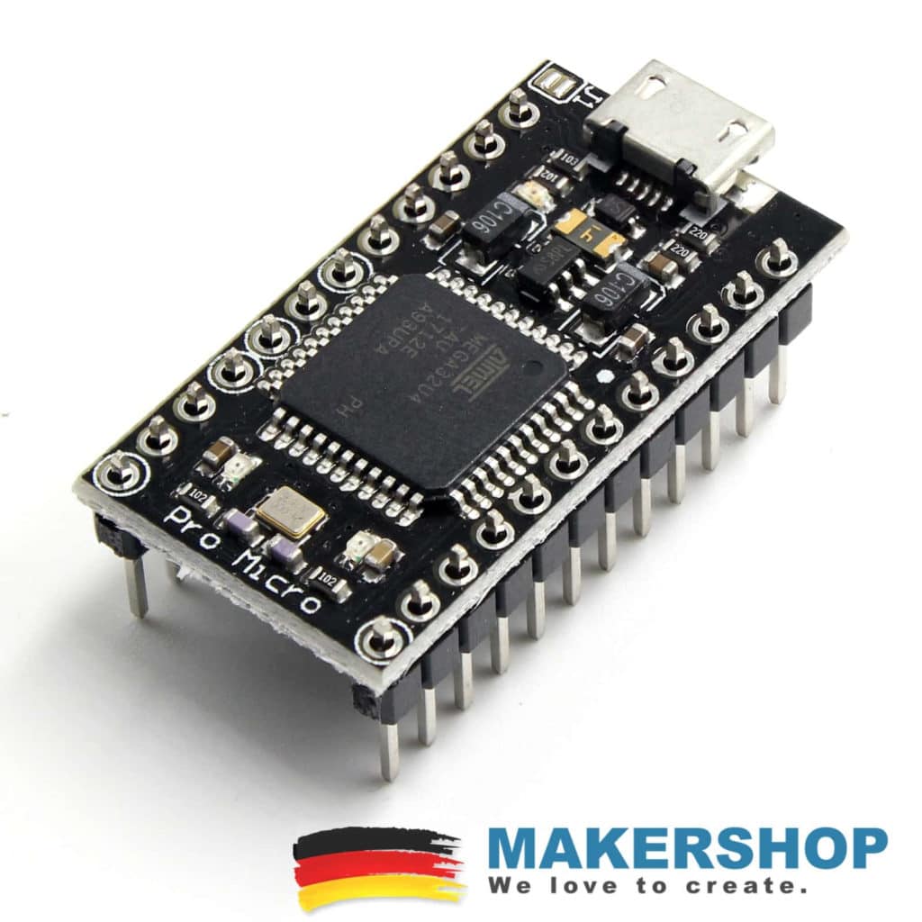 Pro ATmega 32U4 5V/3.3V Micro USB 16MHz kompatibel zu Arduino ...