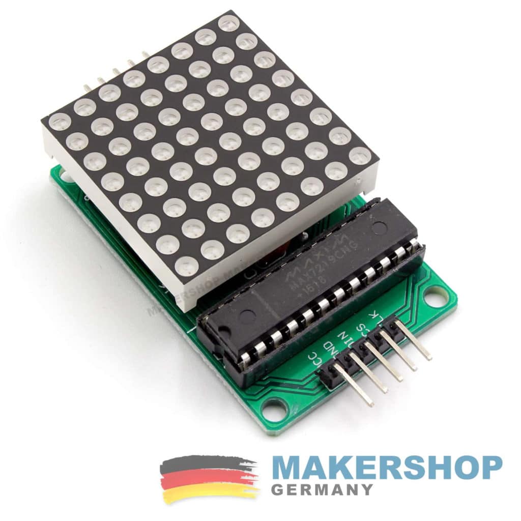 FERTIG AUFGEBAUT – Led Dot Matrix Display Modul 8×8 Arduino MAX7219 ...