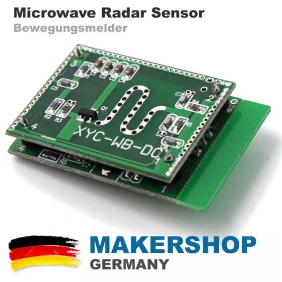Doppler Radar Sensor Modul HB100 Arduino Raspberry Pi Bewegungsmelder ...