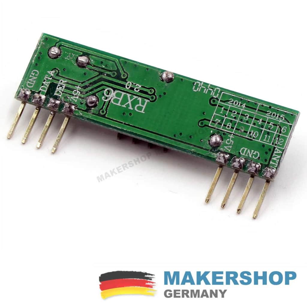 RXB6 433Mhz Superheterodyne Funk Empfänger Modul Arduino Receiver FHEM ...