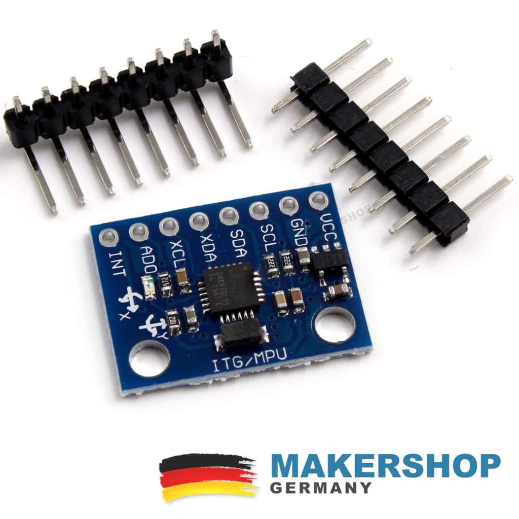GY-521 MPU-6050 Beschleunigungssensor 3 Achsen Gyroskop Raspberry Pi Arduino – MAKERSHOP.DE