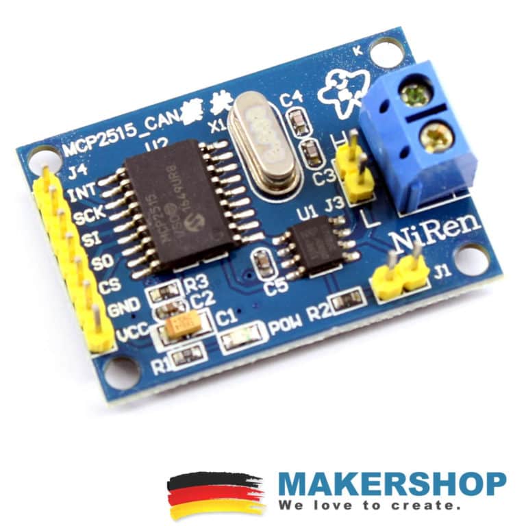 MCP2515 CAN Bus Modul – TJA1050 Transceiver 5V Arduino Raspberry Pi ...