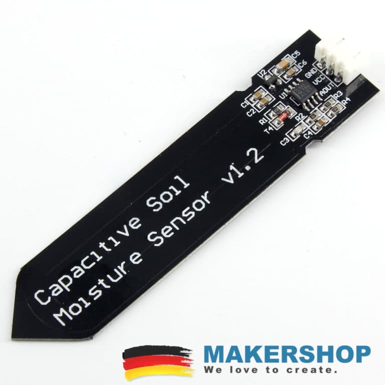Kapazitiver Feuchtigkeitssensor Erde Blumenerde Bodenfeuchte Arduino ...