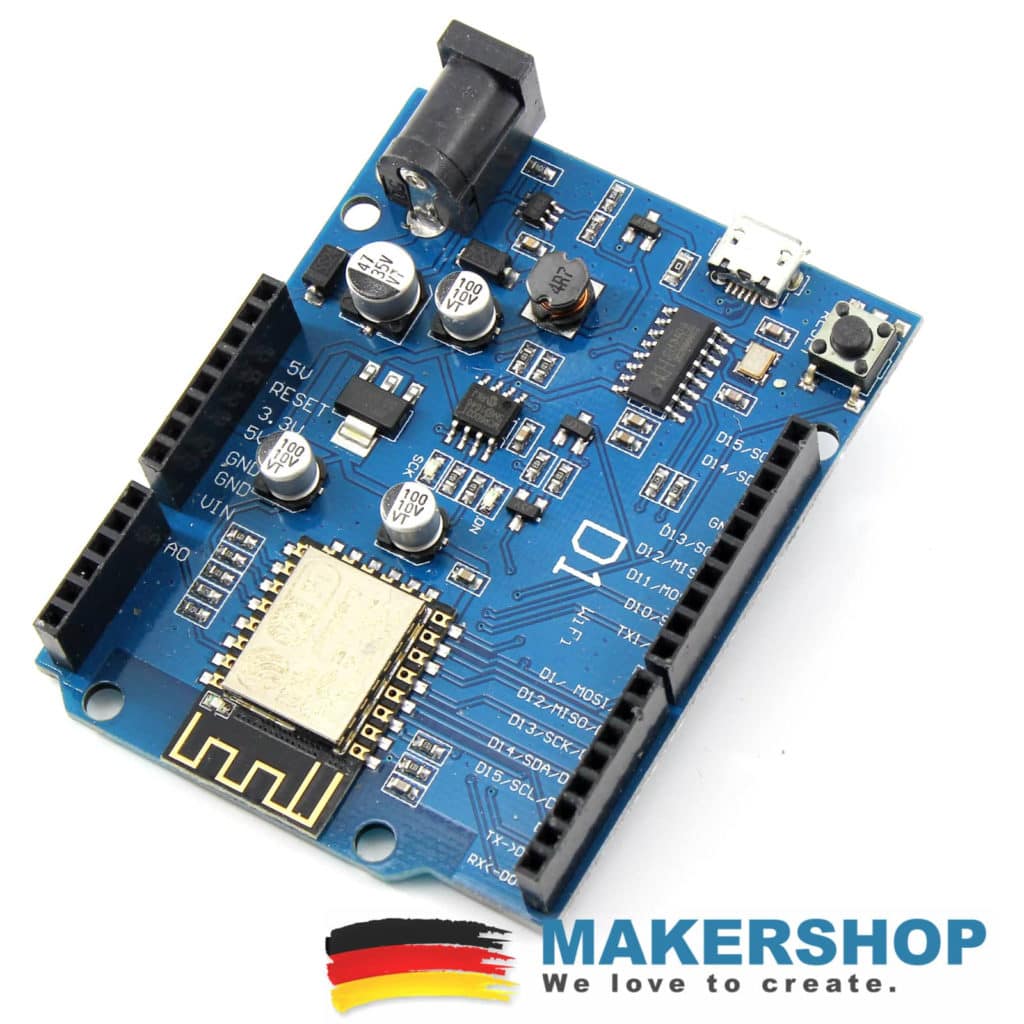 Wemos D1 Wifi ESP8266 Board kompatibel Arduino Uno, NodeMCU, Wifi – MAKERSHOP.DE