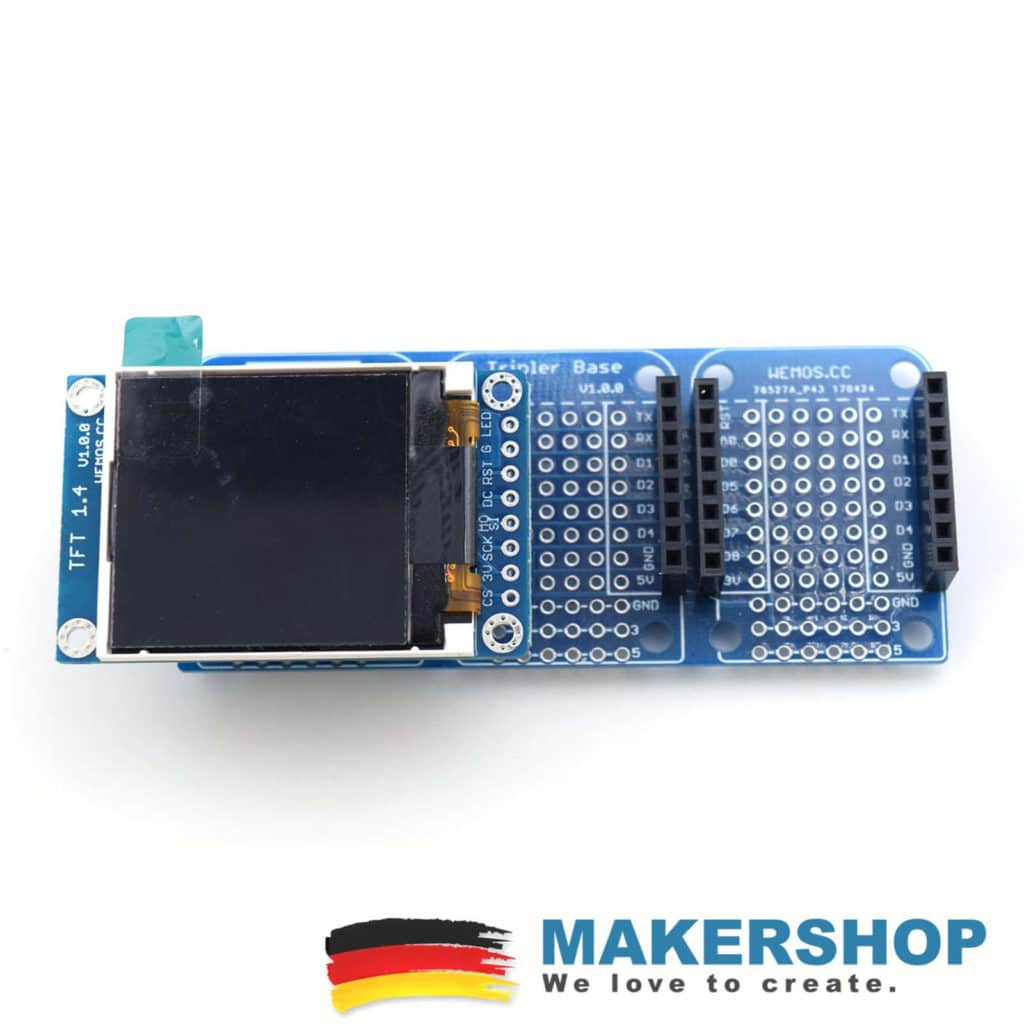 Display 1.4 Shield V1.0.0 für Lolin Wemos D1 Mini Erweiterung Oled ...