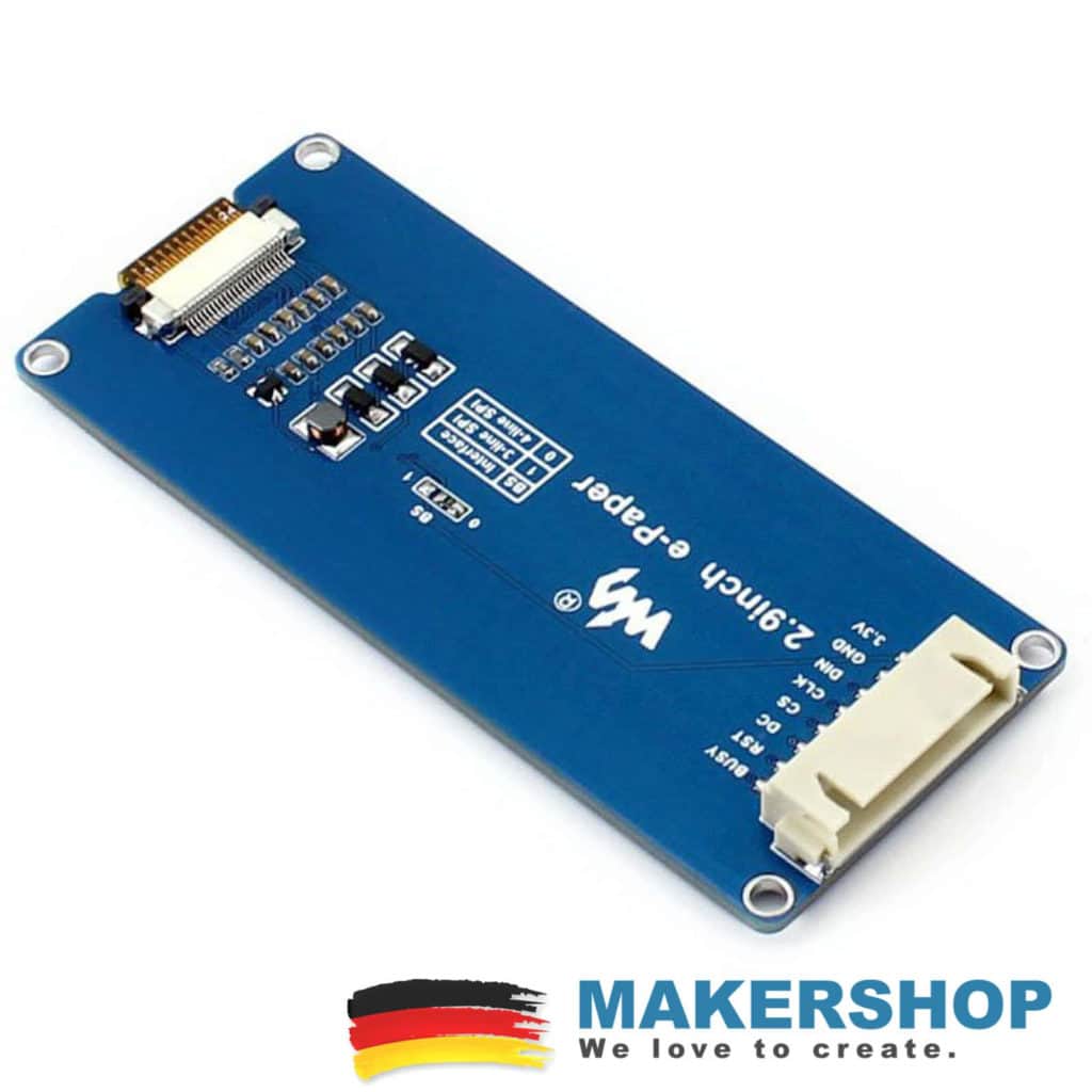 Waveshare 2,9″ E-Ink E-Paper LCD Display SPI Modul 296x128Arduino ...