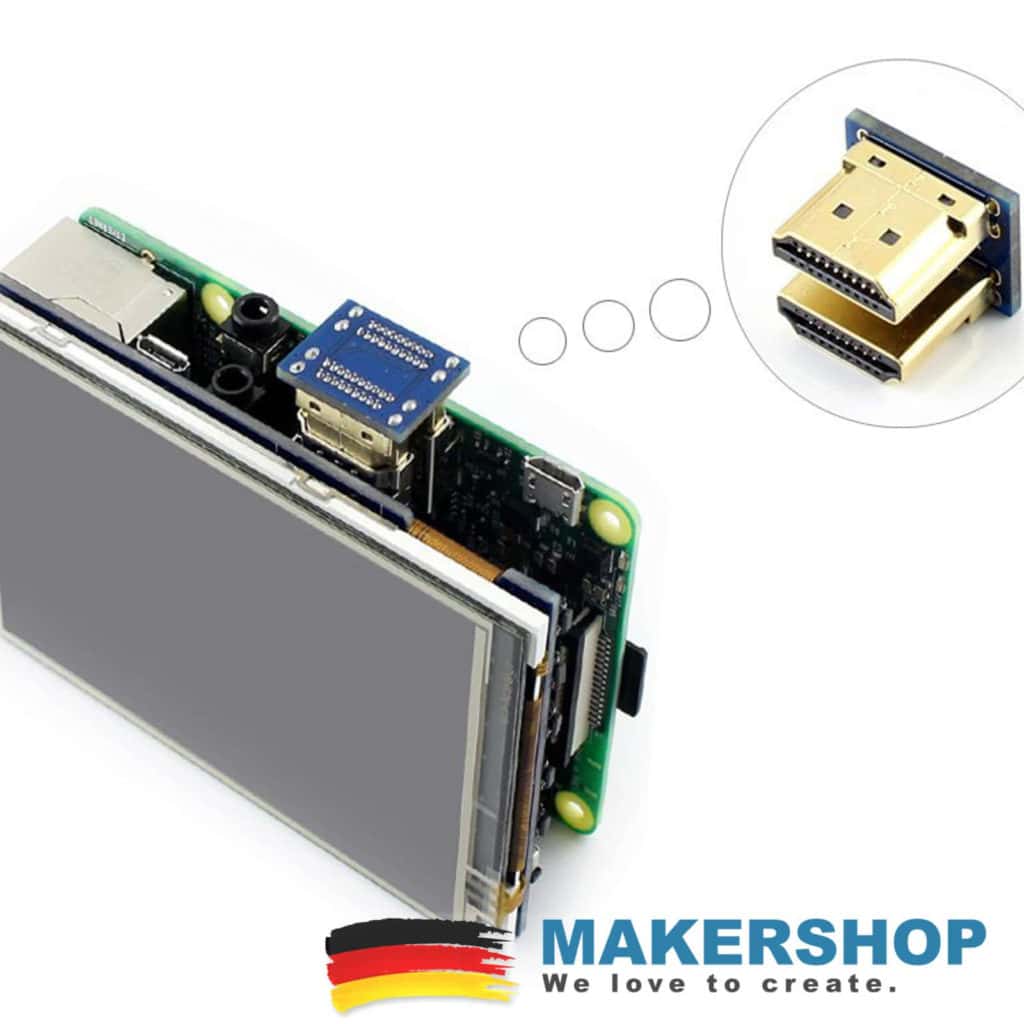 Waveshare 3,5inch 480×320 Raspberry Pi Resistive Touch HDMI LCD Display ...