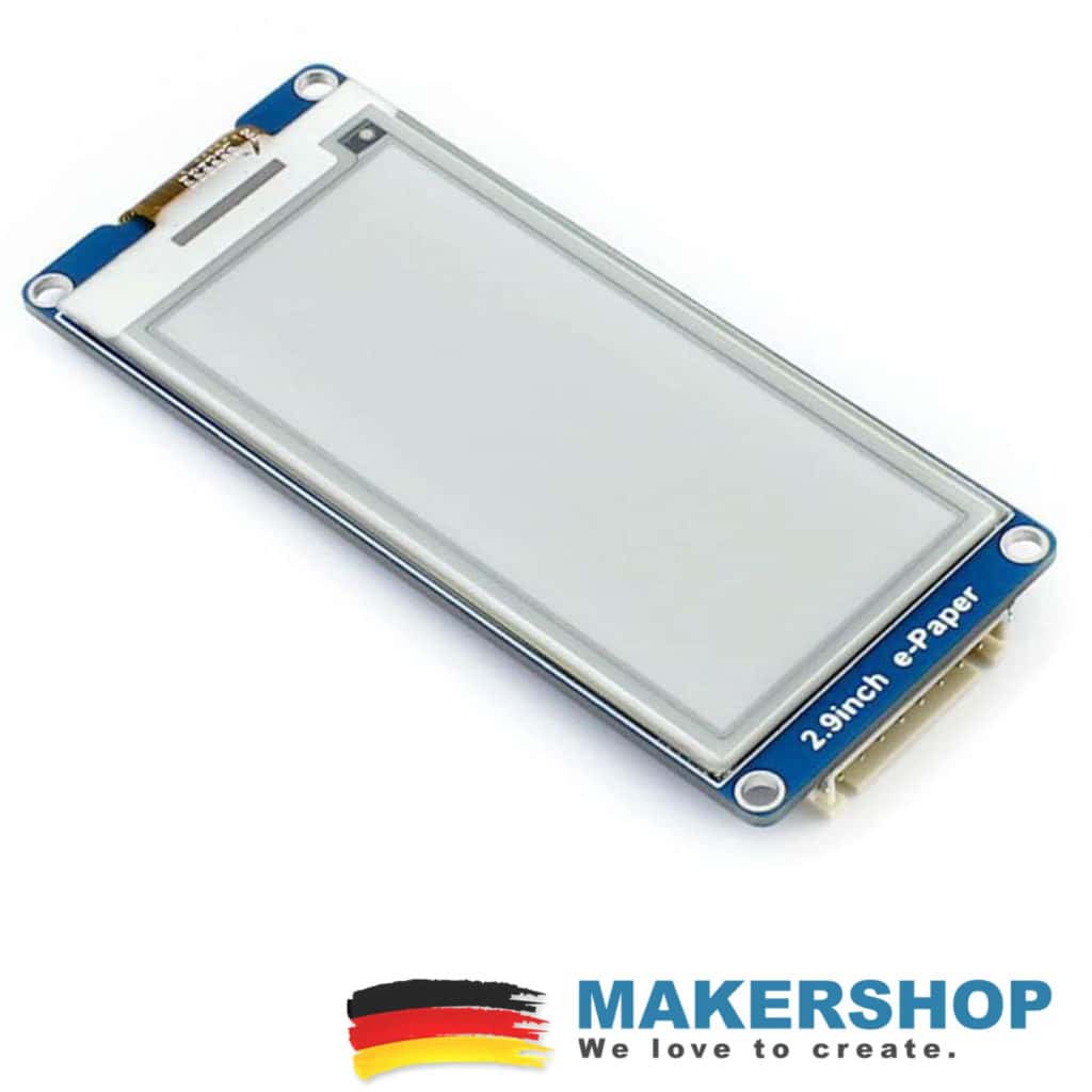 Waveshare 2,9″ E-Ink E-Paper LCD Display SPI Modul 296x128Arduino ...