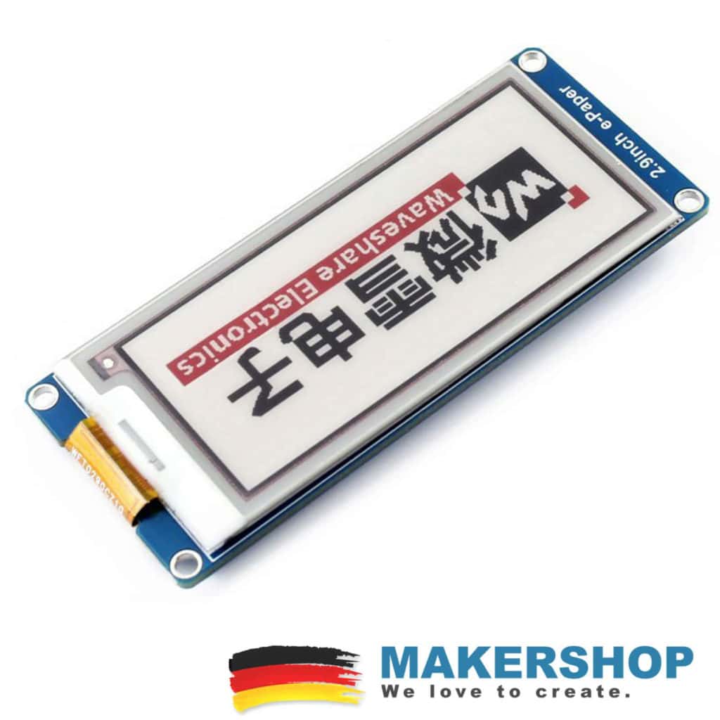 Waveshare 2.13inch Raw SPI E-Ink E-Paper Display 250×122 Raspberry Pi Arduino – 12672 – MAKERSHOP.DE