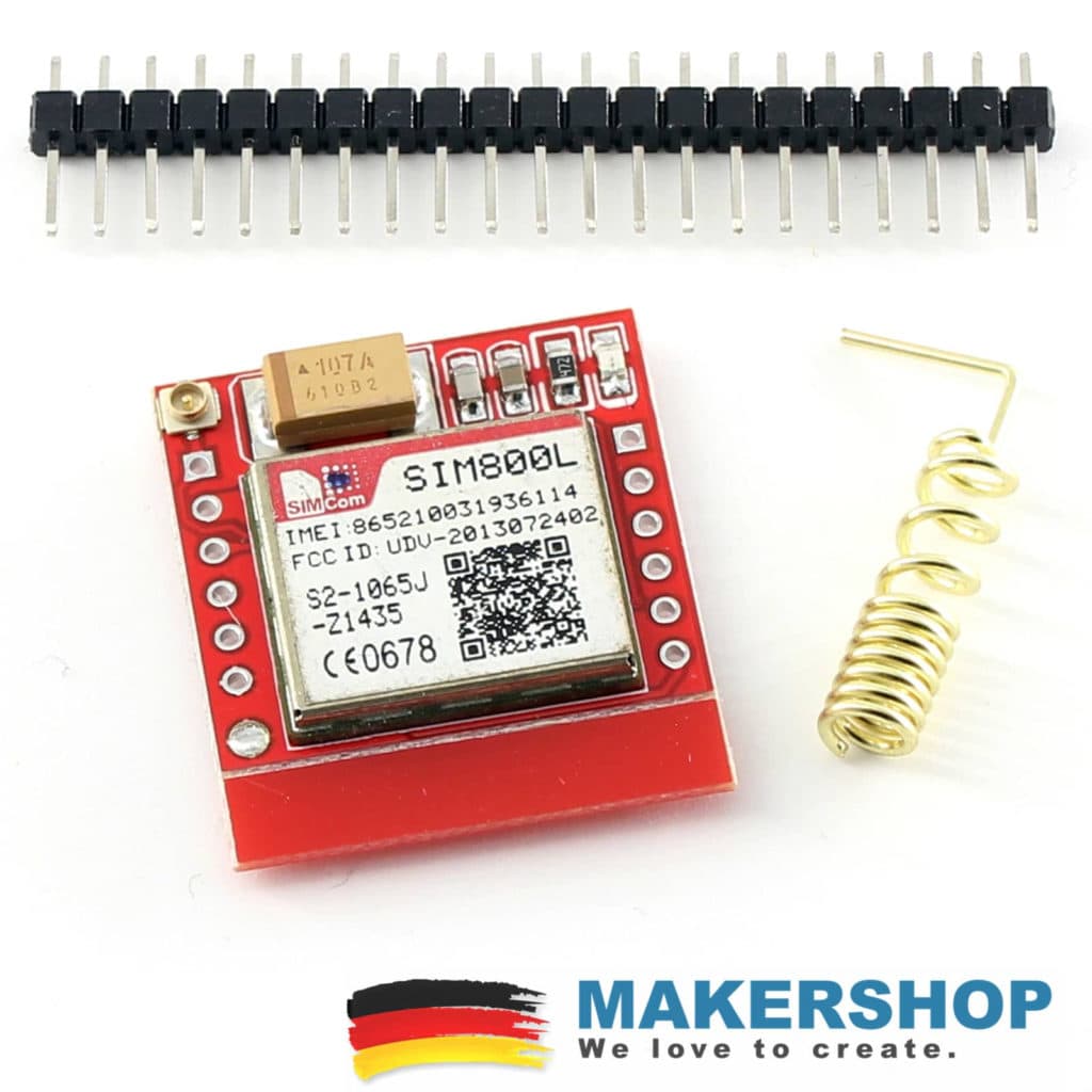 Mini SIM800L GSM GPRS Modul mit Antenne Quad Band Arduino Raspberry Pi – MAKERSHOP.DE