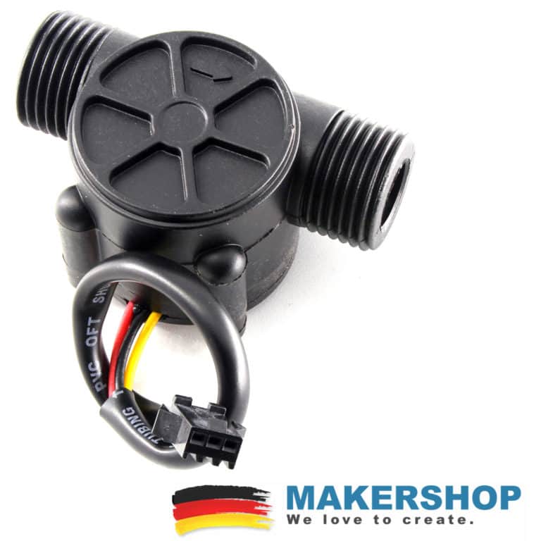 YF-S201 Wasserfluss Durchfluss Sensor Schaufelrad Wasser Hall Arduino Raspberry Pi – MAKERSHOP.DE