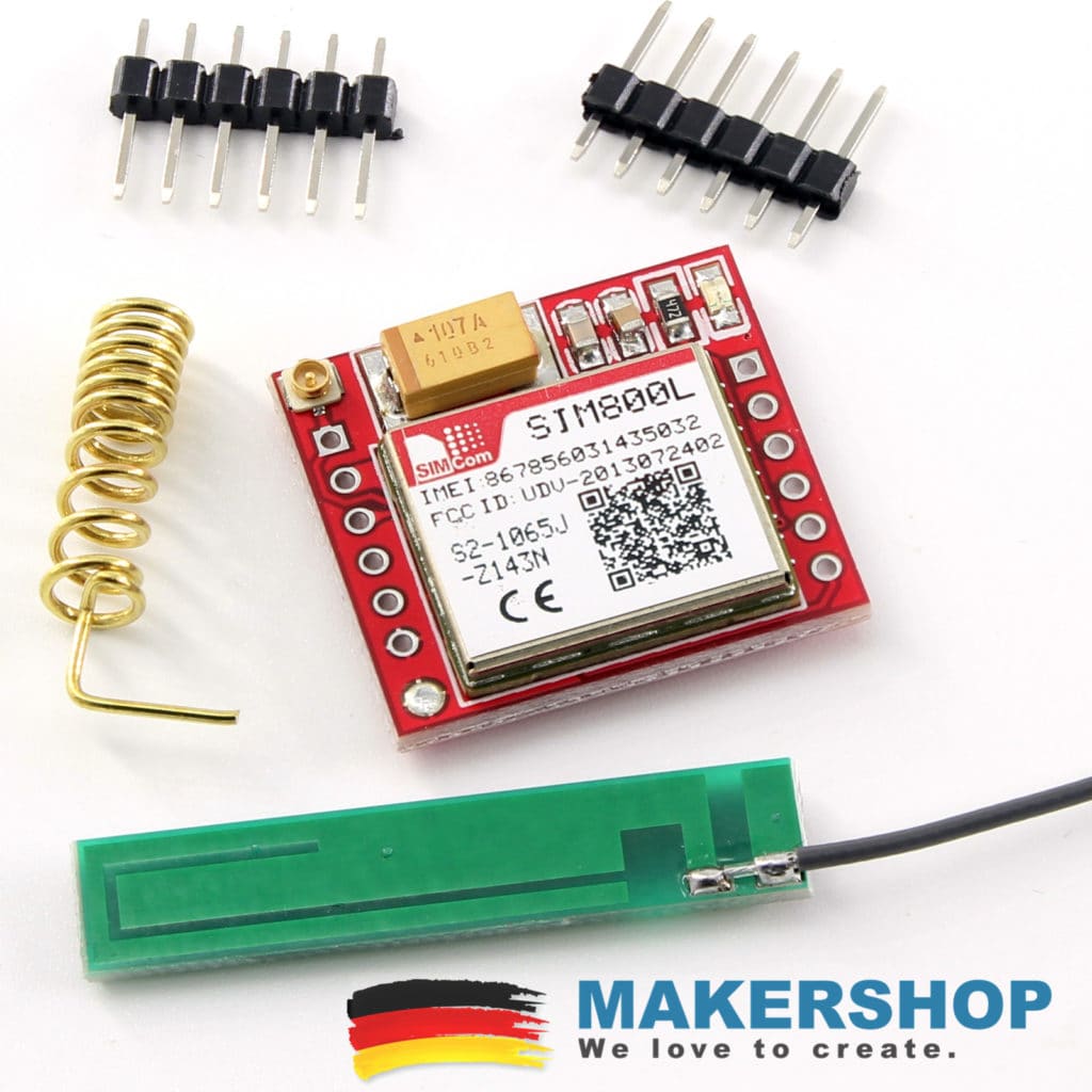 Mini SIM800L GSM GPRS Modul mit Antenne Quad Band Arduino Raspberry Pi ...