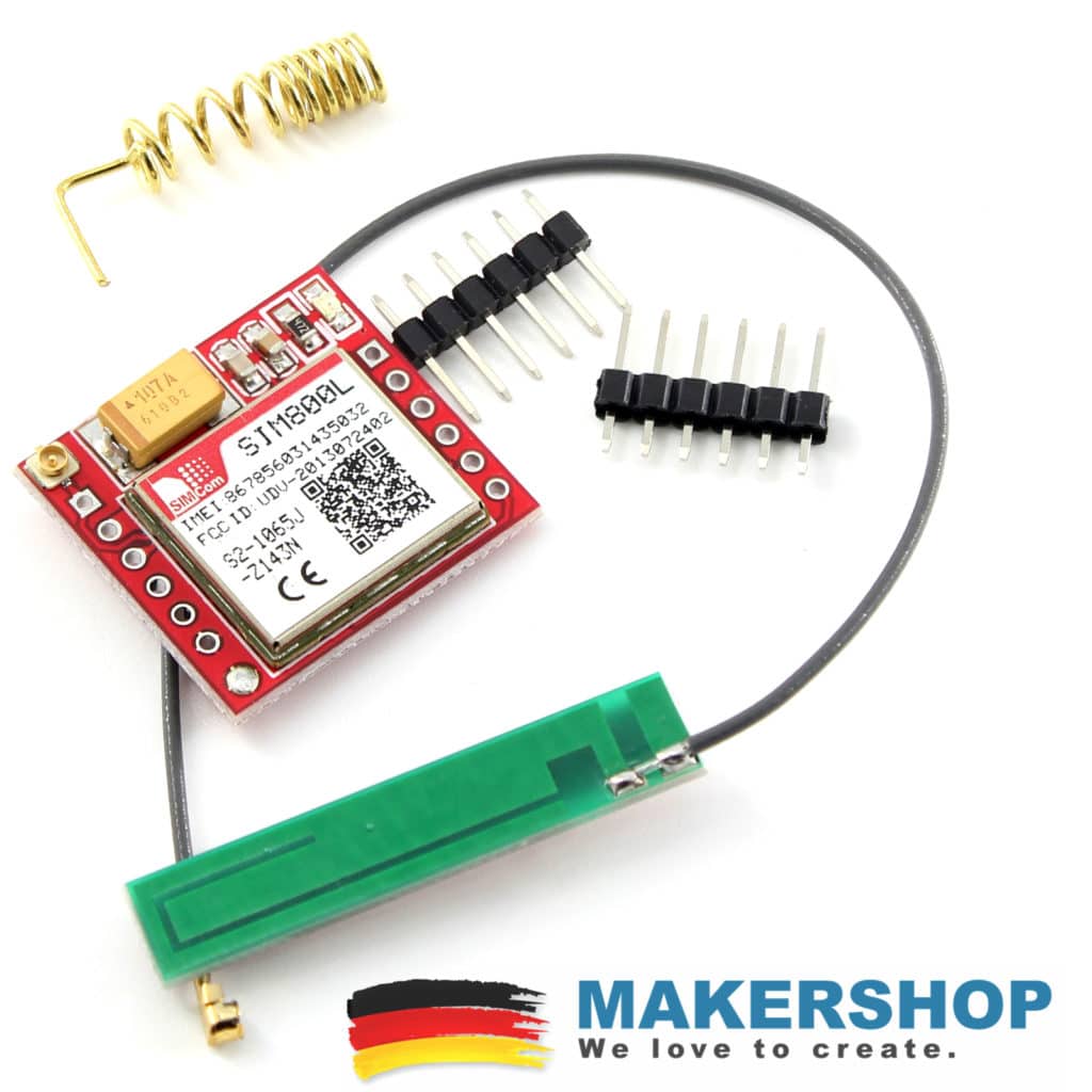 Mini SIM800L GSM GPRS Modul mit Antenne Quad Band Arduino Raspberry Pi ...