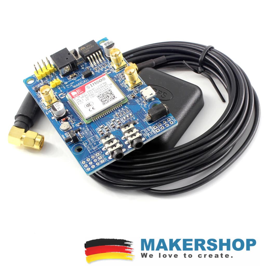 SIM808 Module GSM GPRS GPS Development Board + GPS GSM Antenne Arduino ...
