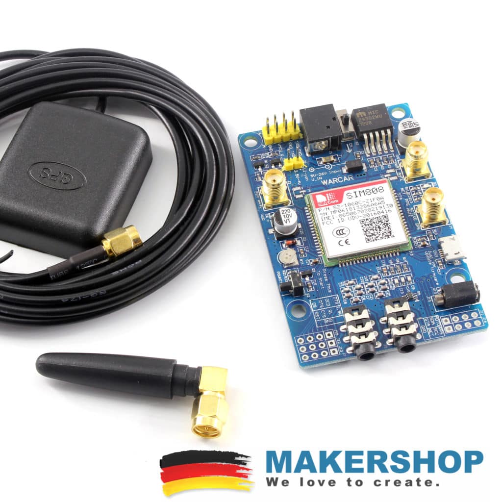 SIM808 Module GSM GPRS GPS Development Board + GPS GSM Antenne Arduino ...