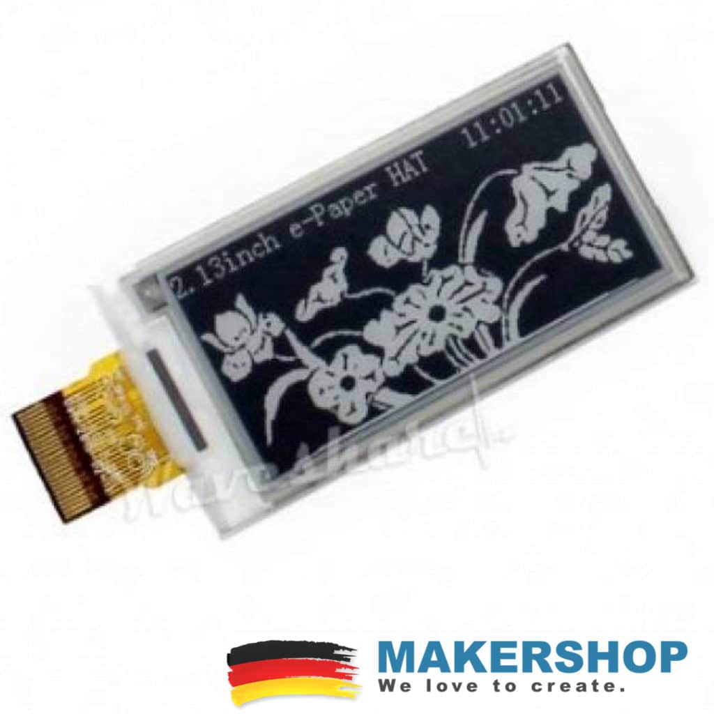 Waveshare 2.13inch Raw SPI E-Ink E-Paper Display 250×122 Raspberry Pi Arduino – 12672 – MAKERSHOP.DE