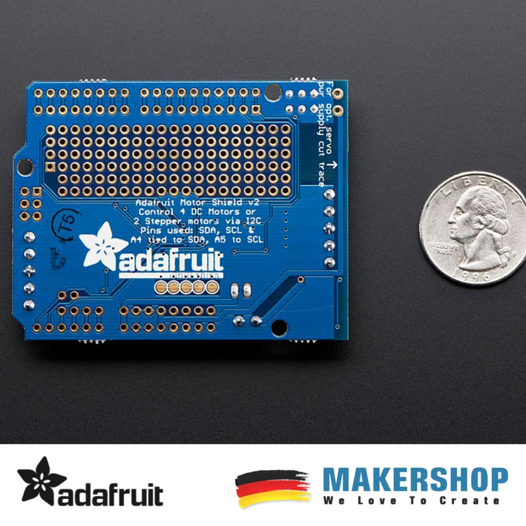 Adafruit Motor/Stepper/Servo Shield for Arduino v2 Kit – v2.3 1438 ...