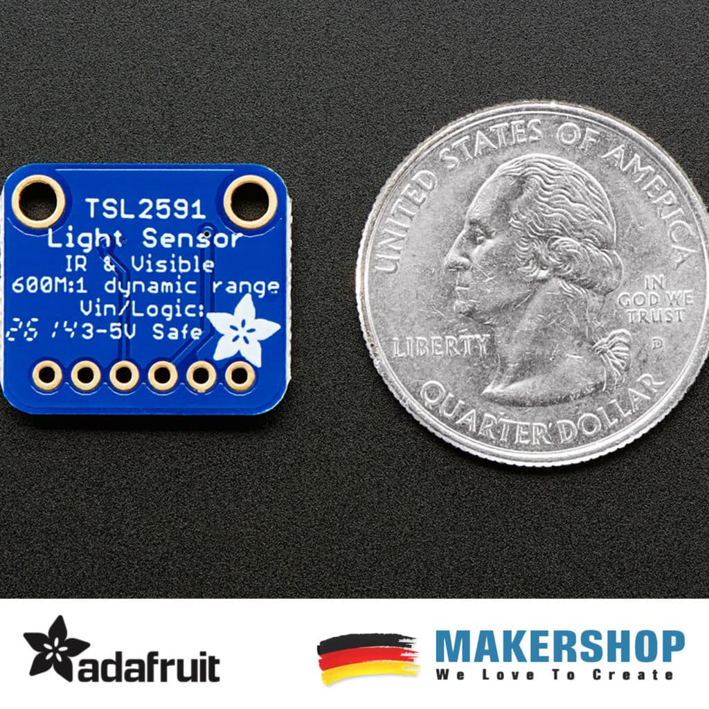 Adafruit TSL2591 High Dynamic Range Digital Light Lux Sensor ...