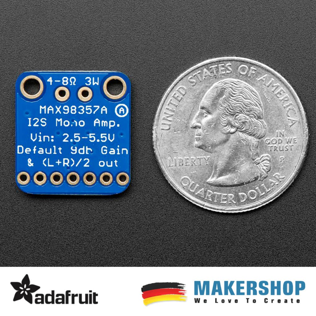 Adafruit I2S MAX98357A 3W Class D Amplifier Breakout Audio Verstärker ...