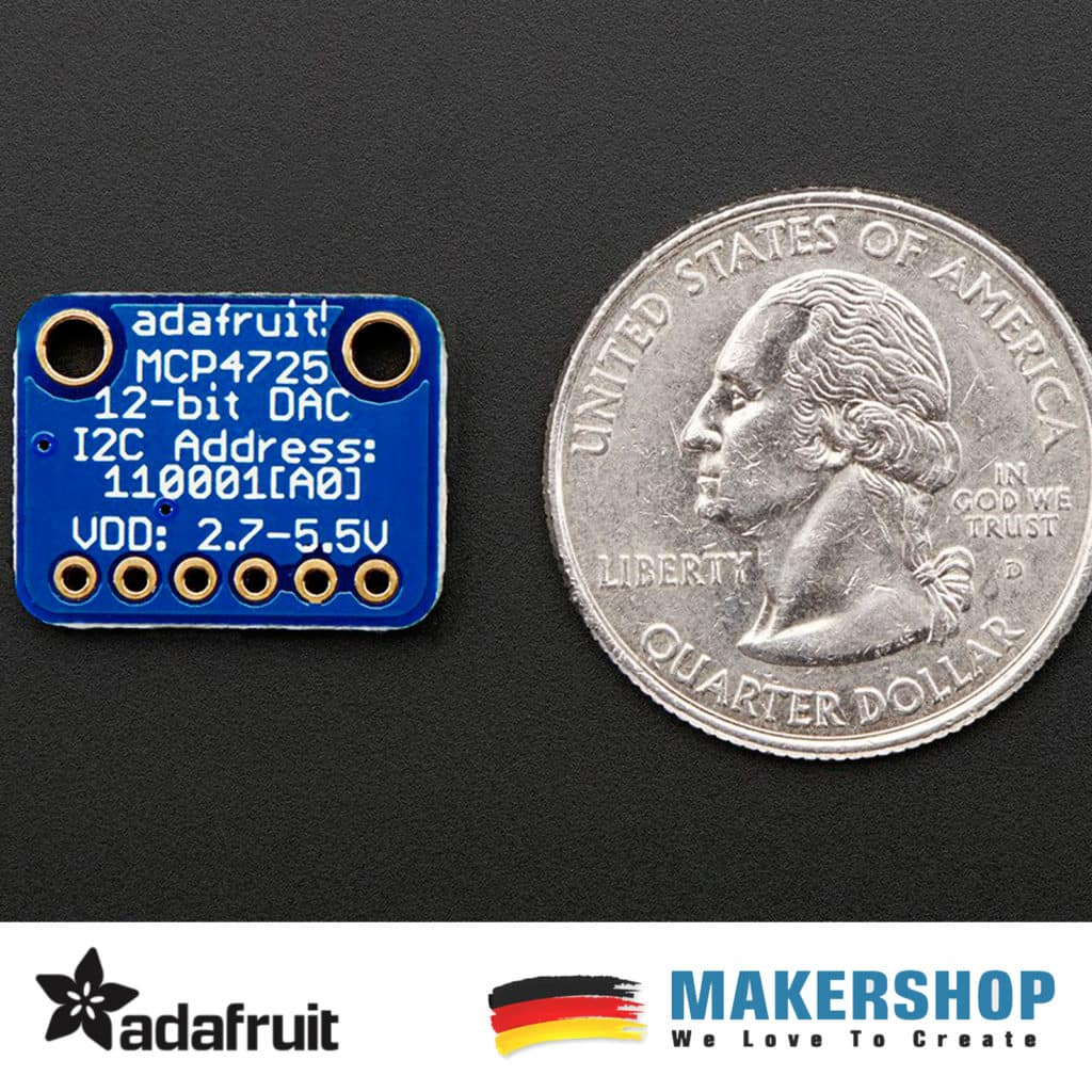 Adafruit MCP4725 Breakout Board 12-Bit DAC I2C Interface Arduino Raspberry Pi 935 – MAKERSHOP.DE