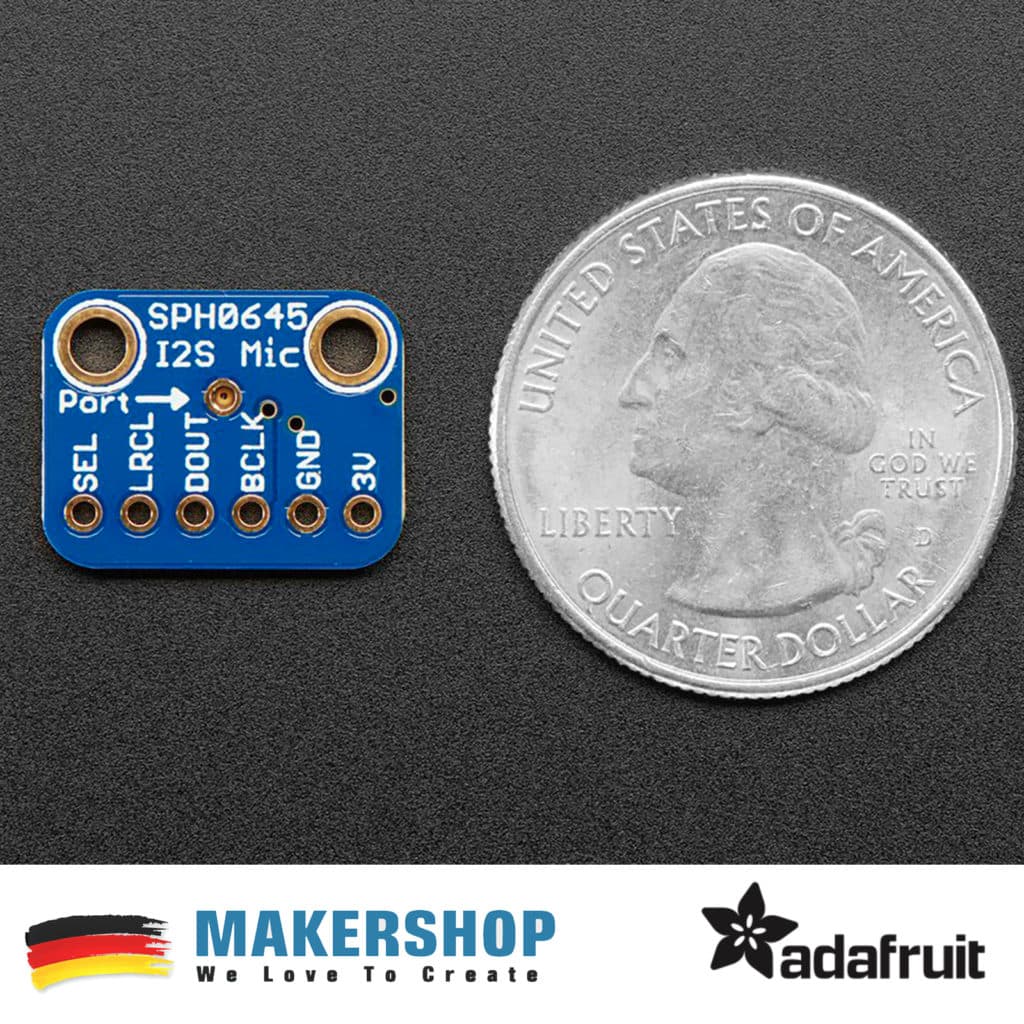 Adafruit I2S MEMS Microphone I2C Digital Mikrofon SPH0645LM4H 3421 ...