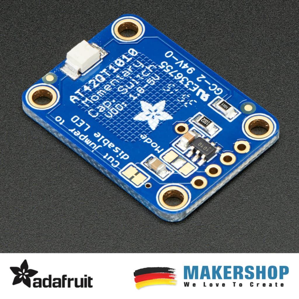 Adafruit Standalone Momentary Capacitive Touch Sensor Breakout Arduino ...