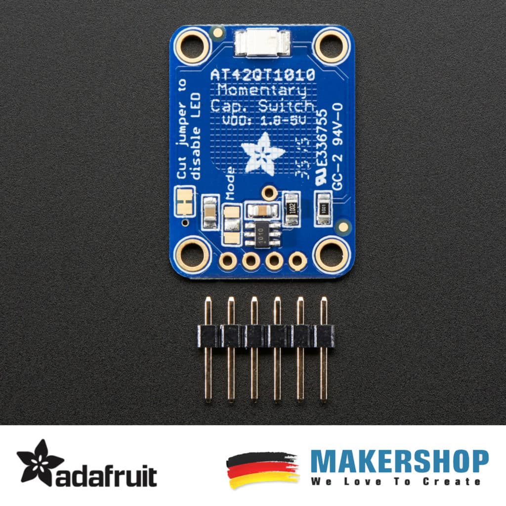 Adafruit Standalone Momentary Capacitive Touch Sensor Breakout Arduino ...
