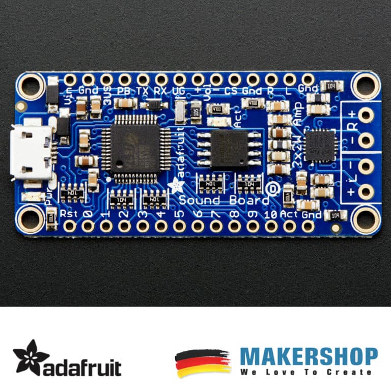 Adafruit Audio FX Sound Board + 2x2W Amp – WAV/OGG Trigger 16MB Arduino ...