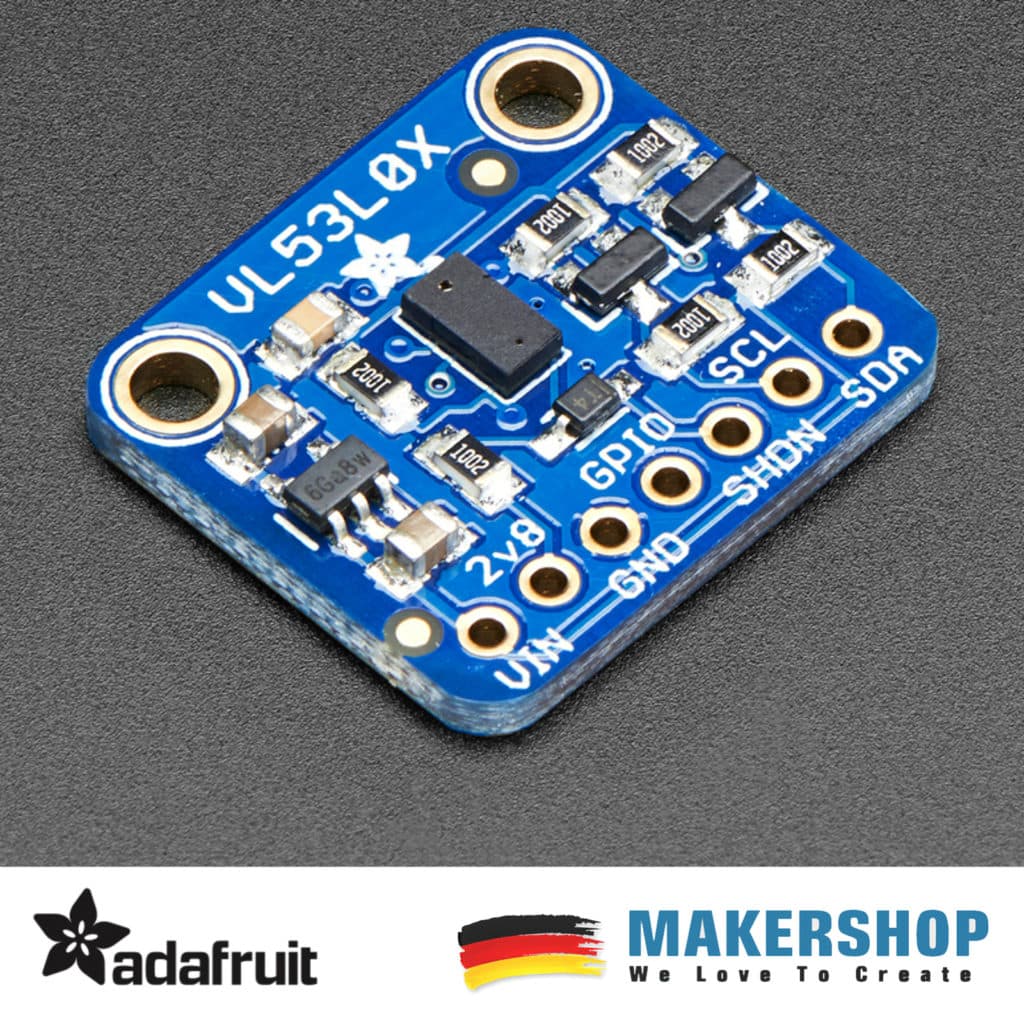 Adafruit VL53L0X Time of Flight Distanzsensor 30-1000mm Arduino Raspberry 3317 – MAKERSHOP.DE