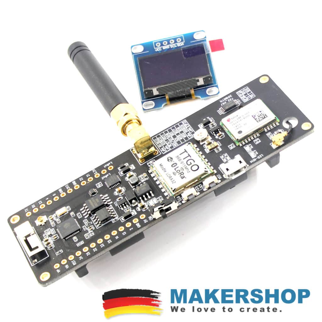 TTGO SET T-Beam ESP32 868Mhz + OLED – Bluetooth WiFi GPS NEO-6M SMA ...