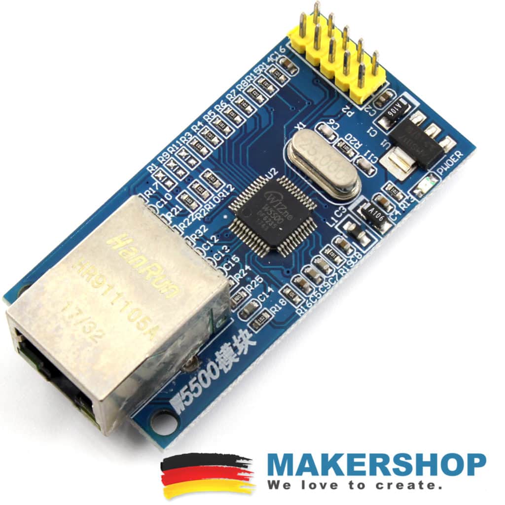 Wiznet W5500 Ethernet Shield SPI Adapter TCP UDP RJ45 Arduino ESP8266 ...