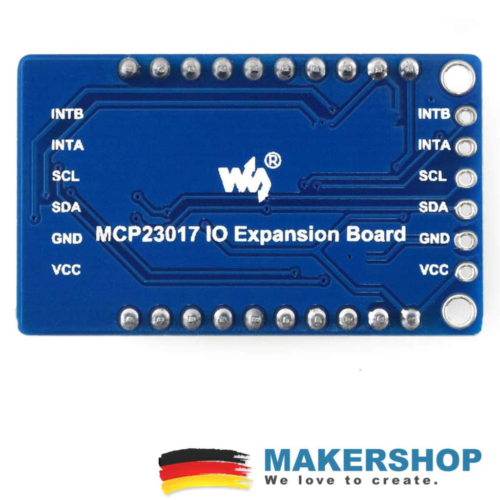 Waveshare MCP23017 IO Expansion 16 I/O Pins Board 15391 – MAKERSHOP.DE