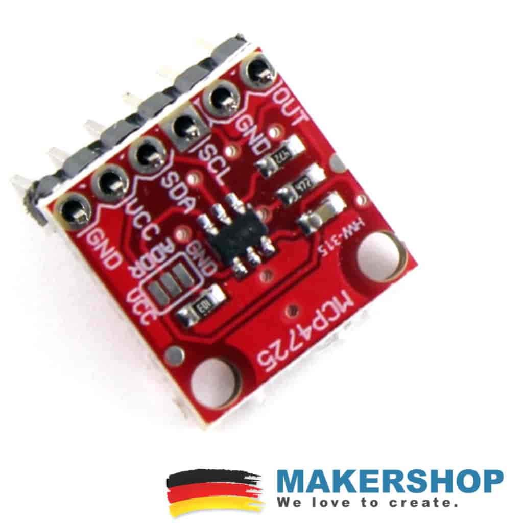 1 Kanal MCP4725 12 Bit D/A-Wandler GY4725 I2C Analog Digital TWI ...