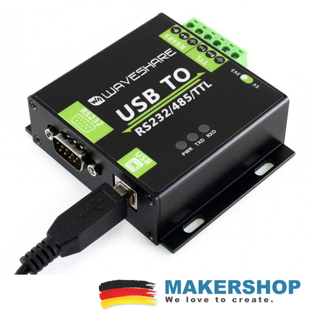 WaveShare USB TO RS232 RS485 TTL Industrial Isolated Converter Adapter ...